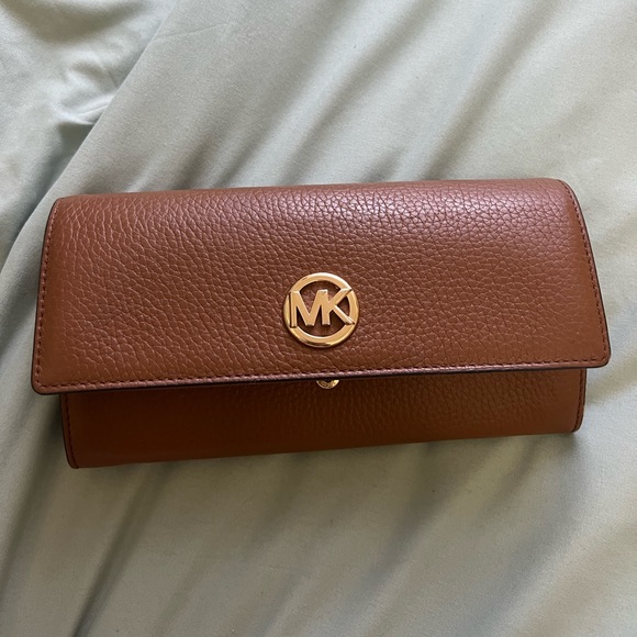 Michael Kors | Bags | Michael Kors Brown Leather Wallet | Poshmark